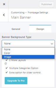 How to Set Background Color/Image for the Main Banner – Azure Docs